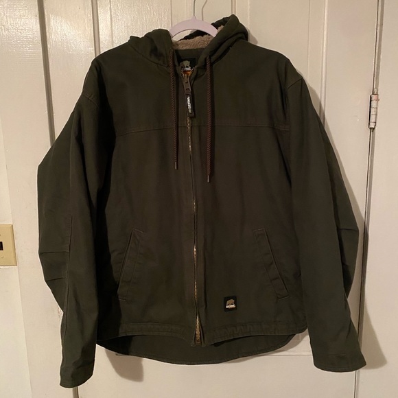 berne | Jackets & Coats | Berne Heartland Washed Duck Hooded Work Coat ...